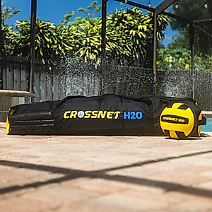 CROSSNET H2O Volleyball Pool Game for Adults and Family - Four Square Net Pool Game - Quick Assemble & Portable - Volleyball Set for Inground Pools - Perfect Pool Toys for Families W/Accessories