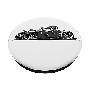 Hot Rod Rust Racer Vintage Graphic Old Muscle Car PopSockets Swappable PopGrip
