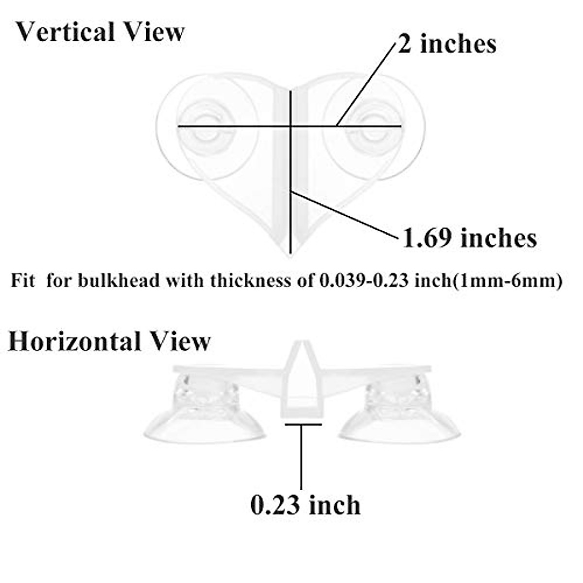 JZMYXA Aquarium Fish Tank Divider Suction Cup, 4 Pieces
