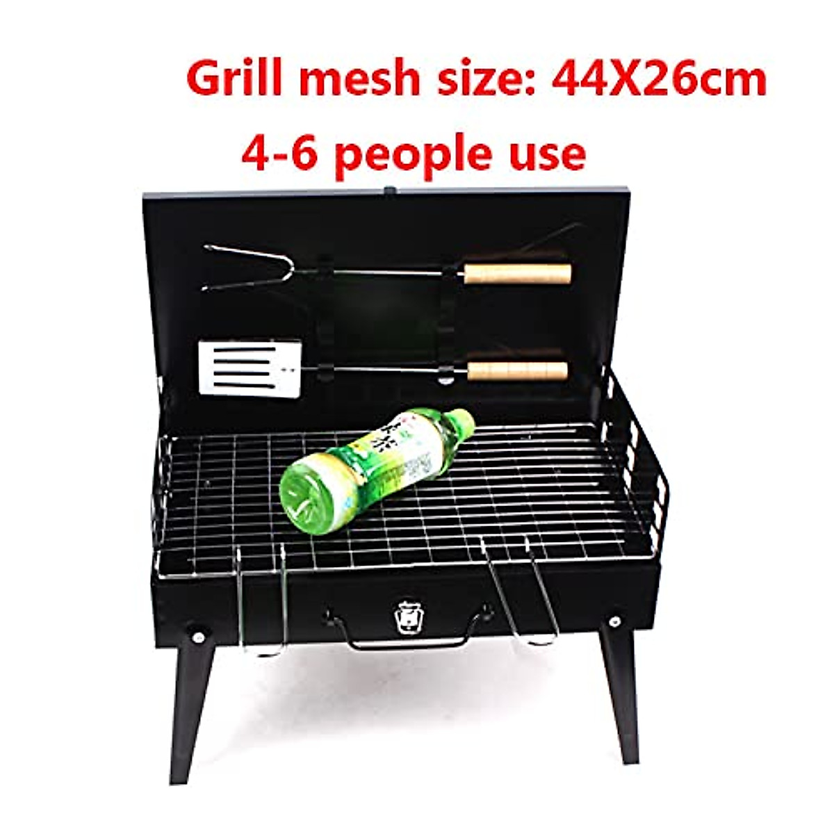 XIONGGG Charcoal Barbecues BBQ Grill Rack, Folding Portable Smoker Grill Racks for Outdoor, Travel, Picnic, Camping, Garden Summer Party