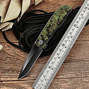 Orptrm Pocket Knife for Men, Folding Knife with Clip Outdoor Hunting Camping Hiking Knife for Men Women