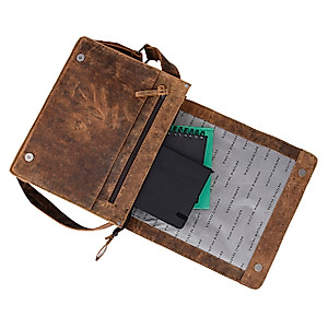 ANTONIO VALERIA Albert Brown Premium Leather Messenger Bag for Men