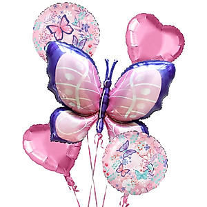 Butterfly Birthday Party Decorations Butterfly Foil Balloons for Butterfly Girl Party Birthday Decorations