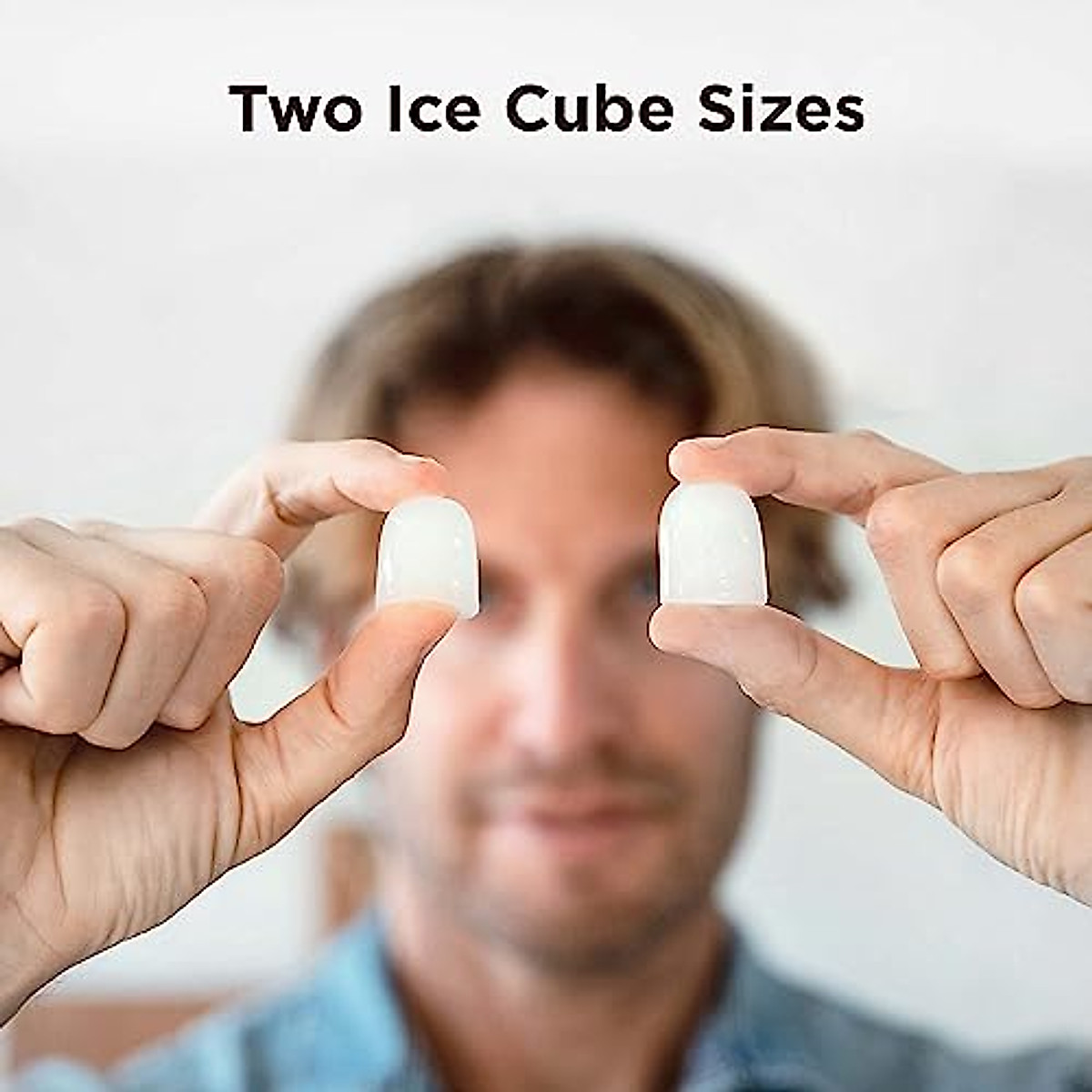 Countertop Ice Maker Machine - Silonn 9 Cubes Ready in 6 Mins, 26lbs in 24Hrs, Self-Cleaning Ice Machine with Ice Scoop and Basket