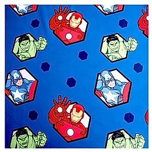 Superheroes Marvel Avengers Single Fitted Sheet Blue – 100% Cotton ‎602.04.0229.20.JF