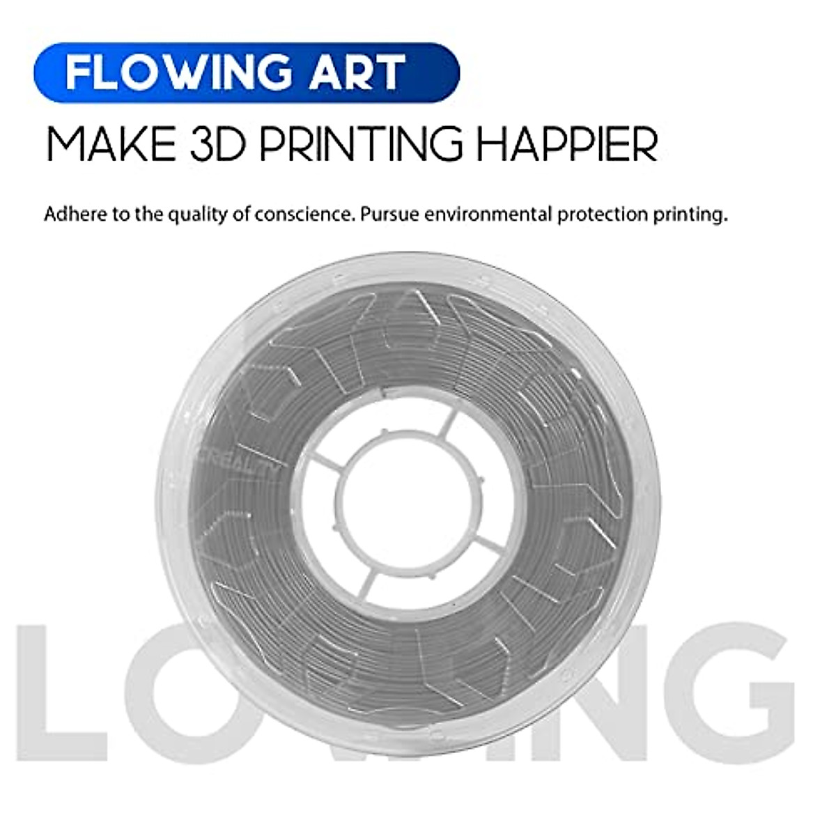 Creality PLA Filament 1.75mm, Ender Upgrade CR Series 3D Printer PLA, 1kg(2.2lbs)/Spool, Dimensional Accuracy ±0.03mm, Fit Most FDM 3D Printer(Silver PLA)