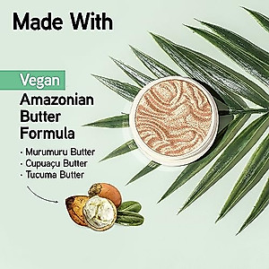 Physicians Formula Murumuru Butter Highlighter Makeup Face Powder Make Up, Champagne, Dermatologist Approved,