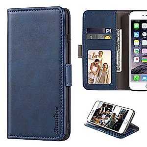 for Infinix Smart 6 HD Case, Leather Wallet Case with Cash & Card Slots Soft TPU Back Cover Magnet Flip Case for Infinix Smart 6 HD (6.6”) Blue