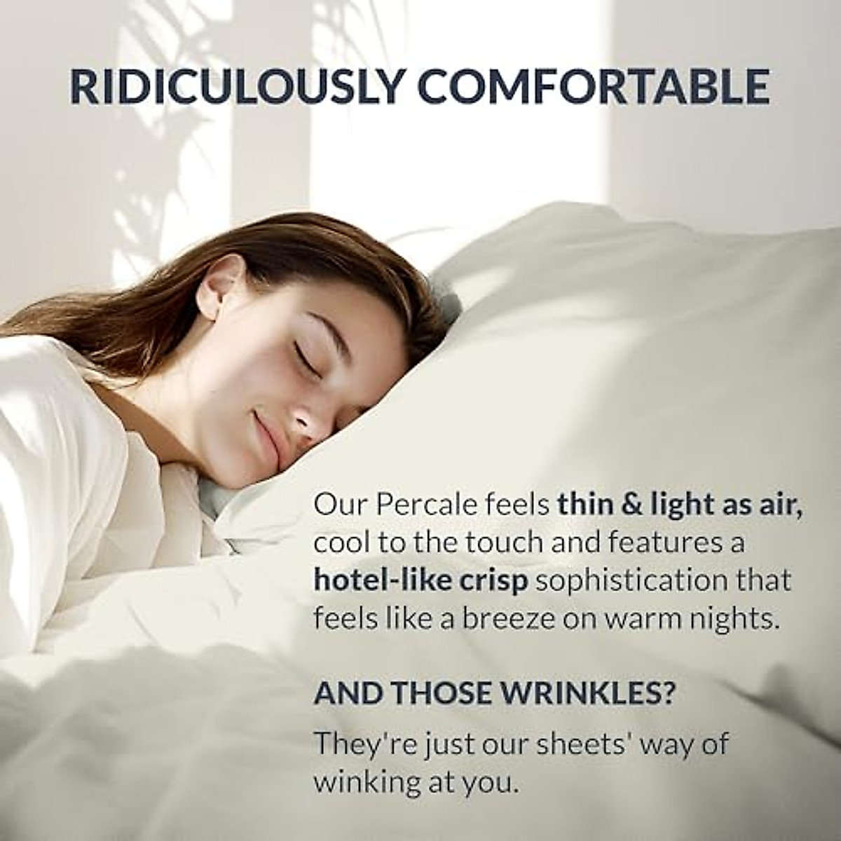 Eucalyptus Tencel Lyocell Pillow Cases - Cooling, Light, Temperature Regulating, Skin-Friendly Pillow Cover - Thin, Crisp and Breathable Percale Pillowcases - (Ivory, King)