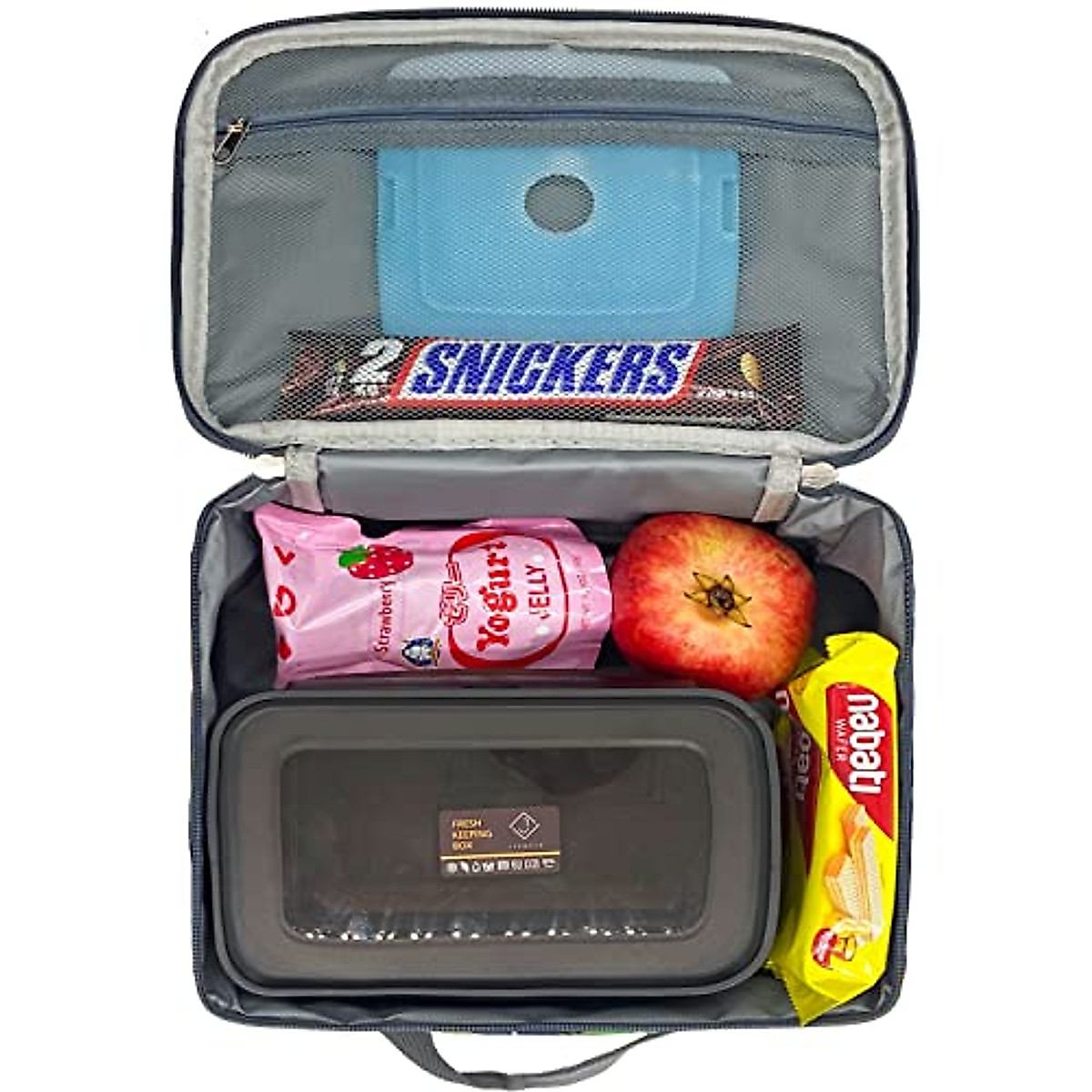 Kulle Lunch Box for Boys,Insulated Lunch Bags for Women/Men,Washable Lunch Box for Men and Reusable Lunch Boxes for School, Work, Picnic or Travel,Astronaut Shark Camo Space Dinosaur(Black)