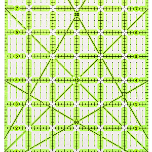Omnigrid Non-Slip quilter's Ruler, 6" x 24", Neon Green