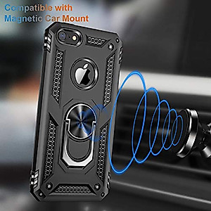 LUMARKE iPhone SE Case(2016),iPhone 5s Case,iPhone 5 Case with Tempered Glass Sreen Protector,Pass 16ft Drop Test Military Grade Cover Protective Phone Case for iPhone 5/5s/SE 2016 Black