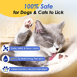 PUPMATE Pet Cleaning Glove Wipes for Dogs & Cats, Hypoallergenic Deodorizing Disposable No-Rinse Grooming Wipes, Extra Thick Bathing Wipes,Perfect for Pet Dry Cleaning,Daily Care and Travel,6 pcs