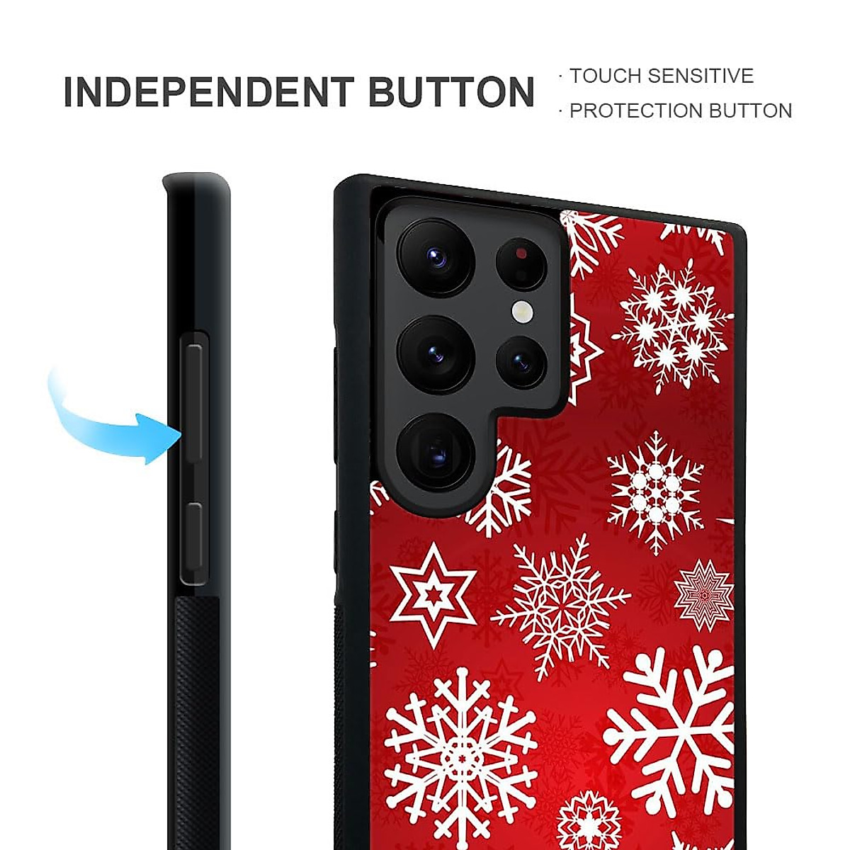 DJSOK Compatible with Samsung Galaxy S23 Ultra Case,Christmas Snowflakes Y6 for Girl Men Drop Protection Pattern with Soft TPU Bumper Case for Samsung Galaxy S23 Ultra