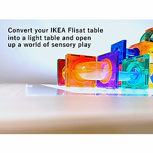Toddle Way LED Light Pad Compatible with IKEA Flisat Table. Use standalone or as a Flisat Table Insert. 3 Light Levels for tracing, Arts Crafts, Montessori Waldorf Reggio Light Sensory Play for Kids