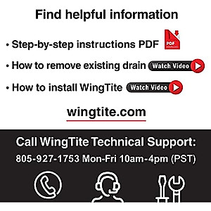 WingTite Pro-Series Shower Drain, Builders Model for New Construction, Installs Entirely from the Top, Chrome