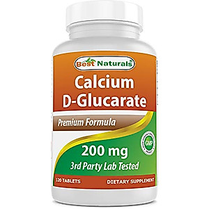 Best Naturals Calcium D-Glucarate 200 mg 120 Tablets