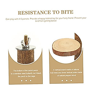 Ipetboom Pets Parrot Home Birds Playground Gym Perch Playpen Wooden Board Delicate Ladder with Jumping Playstand Pet Stand Practical Bird Springboard Cockatiel Wood Climbing Household Petg