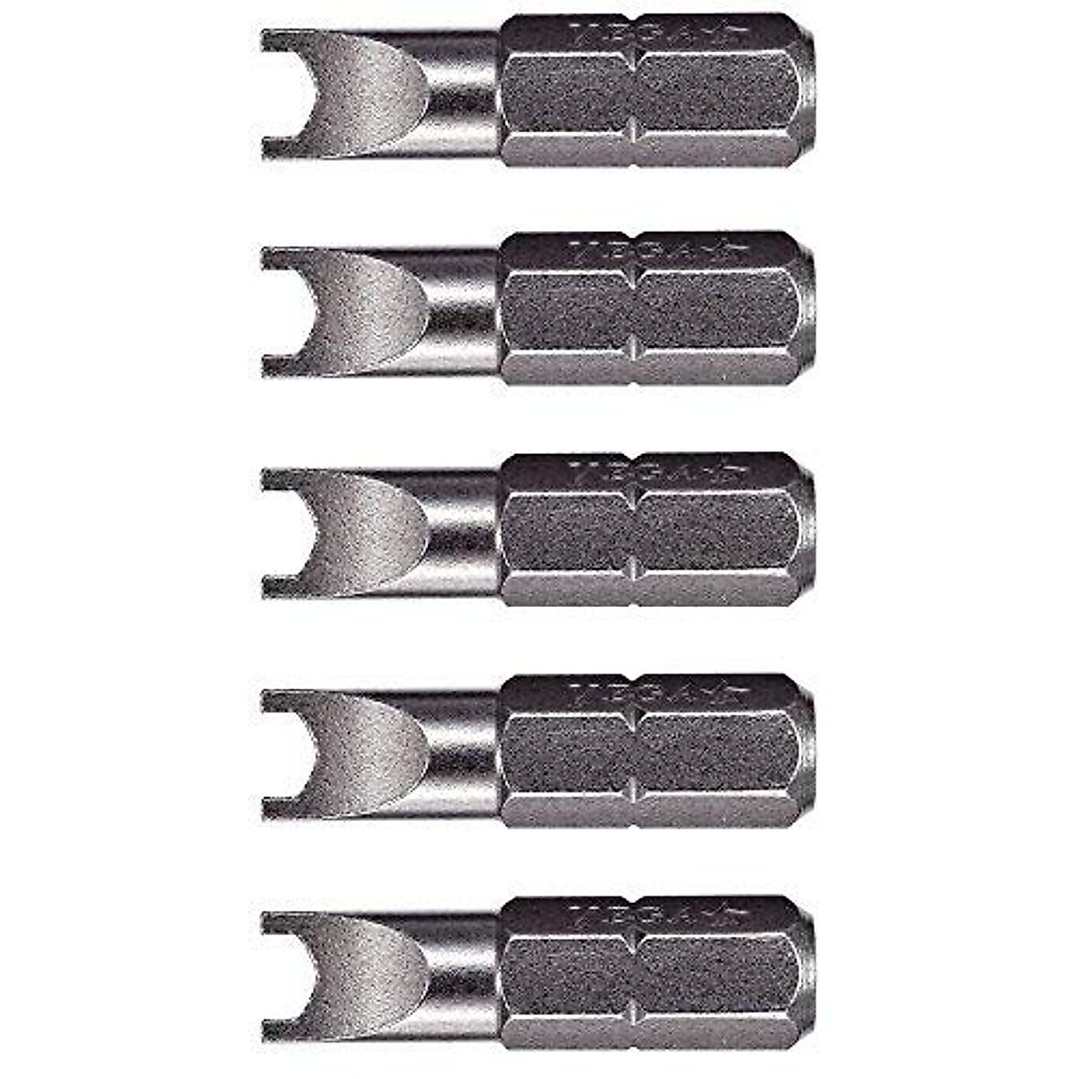 VEGA Spanner #10 Insert Bits. Professional Grade 1/4" Hex Shank #10 Spanner 1" Insert Bits. 125SP10A-5 (Pack of 5)