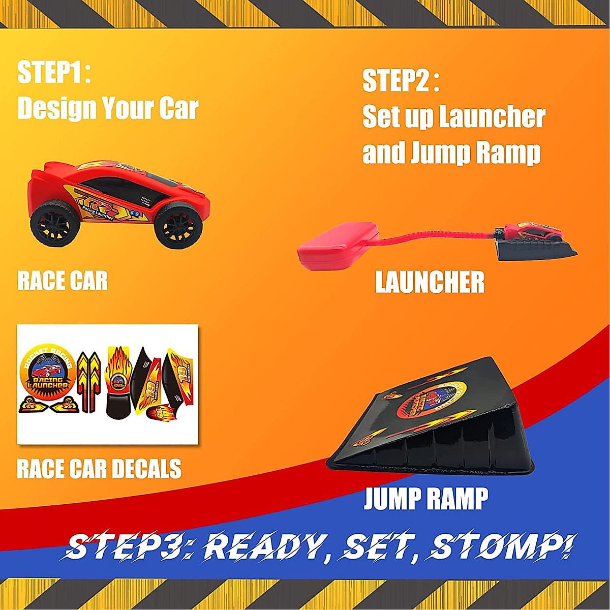 Ynzix Boy Toys Outdoor Toy Cars Air Powered Car for Racing STEM Gifts for Kids Boys and Girls Toys Age 5 6 7 8