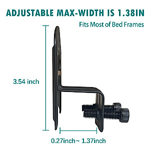 XMMEYU 6 PCS Non Slip Mattress Gaskets, Mattress Holder in Place for a Great Sleep Gripper for Metal Bed Frame, Thicked and Wider Anti-Slip Baffle, Adjustable Size, Black (6, Black)