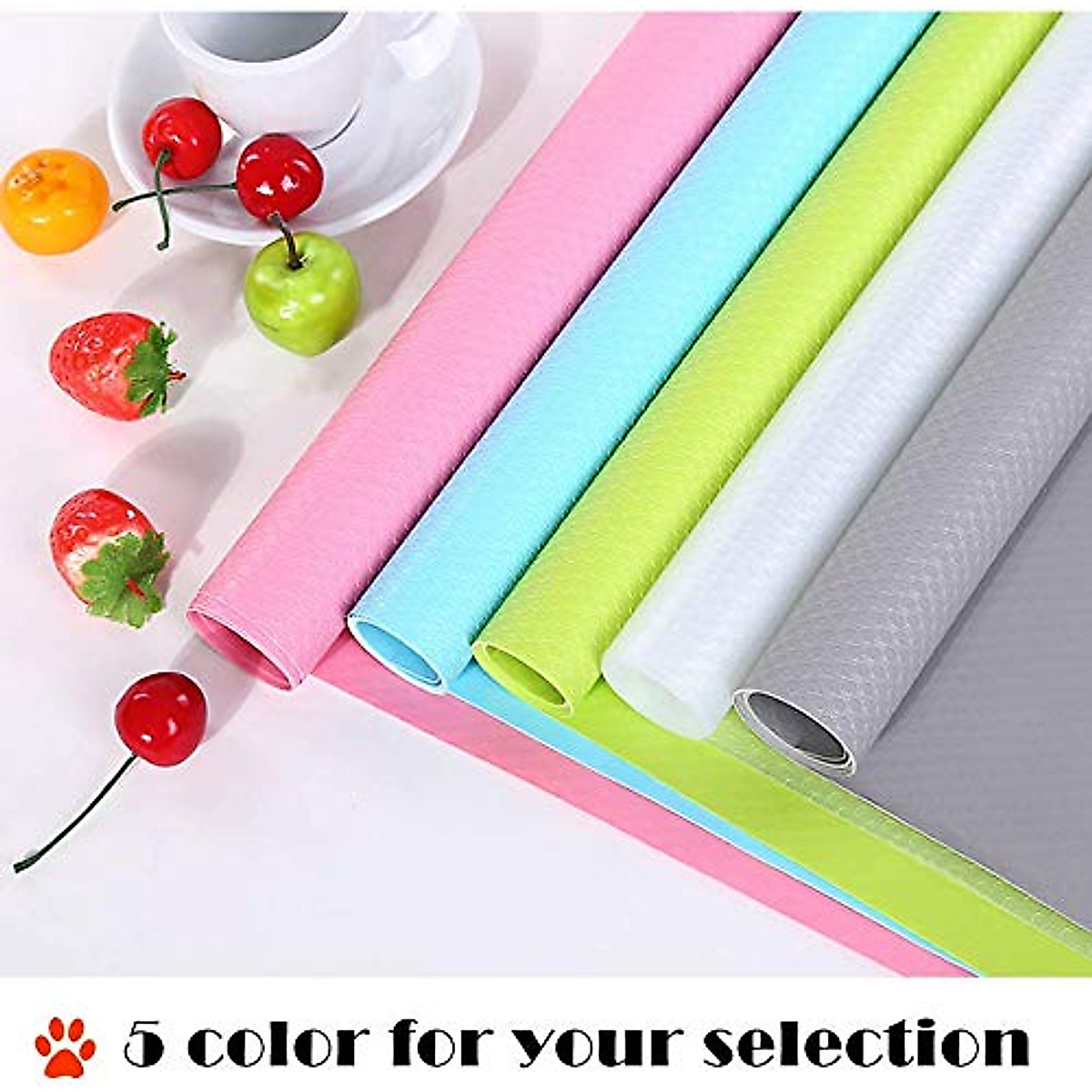 Bloss Shelf Liner Drawer Liner Cabinet Liner for Drawers, Shelves, Kitchen Cabinets, Kitchens and Desks, Grey 17.7"×59"