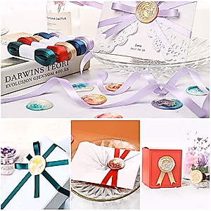 Lotkey Quill Pen and Ink Set, Calligraphy Pen Set for Beginners Including Feather Pen Glass Wooden Dipping Pen 6 Bottles Ink 17 Replaceable Nibs Pen Rack With Wax Seal Stamp Kit for Holiday Ideal Gift