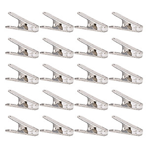 JAGTRADE Clothespin 20 Pcs Stainless Steel Clothes Pins Heavy Duty Metal Towel Clips Clamps Windproof Laundry Underwear Pegs Hanger