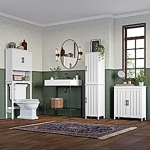 RiverRidge Monroe Bathroom Over-The-Toilet Spacesaver, White