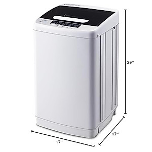 Outspurge Full Automatic Washer Machine,Portable Washing Machine for Household Use,0.9 Cu.Ft.Laundry Washer Spin with 10 Wash Programs& LED Display& Built-in Drain Pump,Ideal for RV,Camping