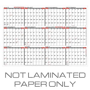 JJH Planners - Paper - 24" x 36" Large Academic 2023-2024 Wall Calendar - Horizontal 12 Month Yearly Annual Planner (P-23-24h-24x36)
