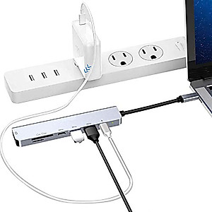 Type‑C Hub Multifunction 7 in 1 USB Docking Station Electronic Adapter 3840 x 2160P/30HZ