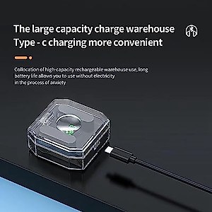 Bluetooth 5.3 Headphones, Wireless Earbuds with 40 Hours Playtime Charging Case, Deep Bass, IPX7 Waterproof Running Earphones with 4 Microphones for Clear Calls, LED Display, (Black)