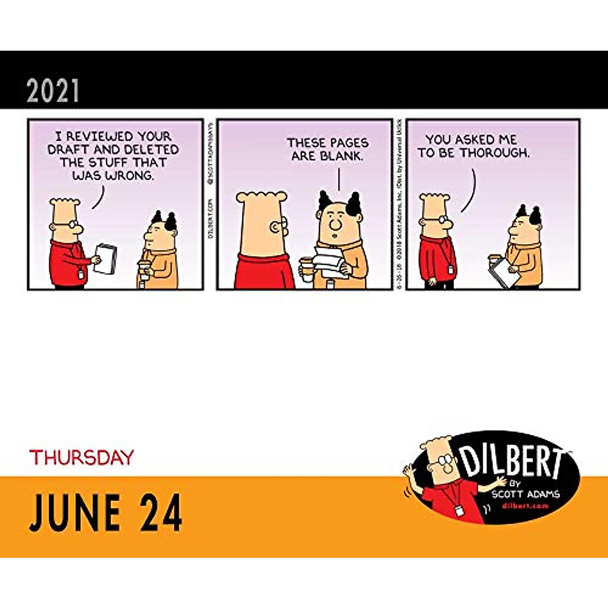 Dilbert 2021 Day-to-Day Calendar