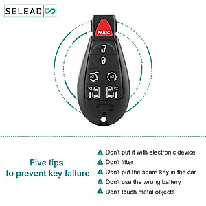 SELEAD Flip Key Fob 7 Buttons Keyless Entry Remote fit for 2008-2015 Town andamp Dodge Grand Caravan Volkswagen Routan Antitheft Keyless Entry Systems M3N5WY783X 2pcs US Stock