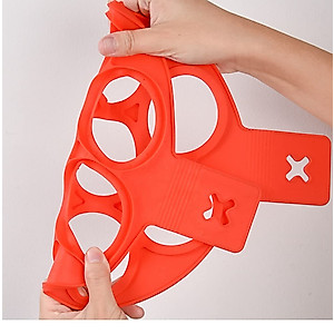 Nonstick Pancake Molds Ring Silicone Fried Egg Mould Reusable Pancake Maker Egg Ring Kitchen Cooking Baking Tools (Round Shape)