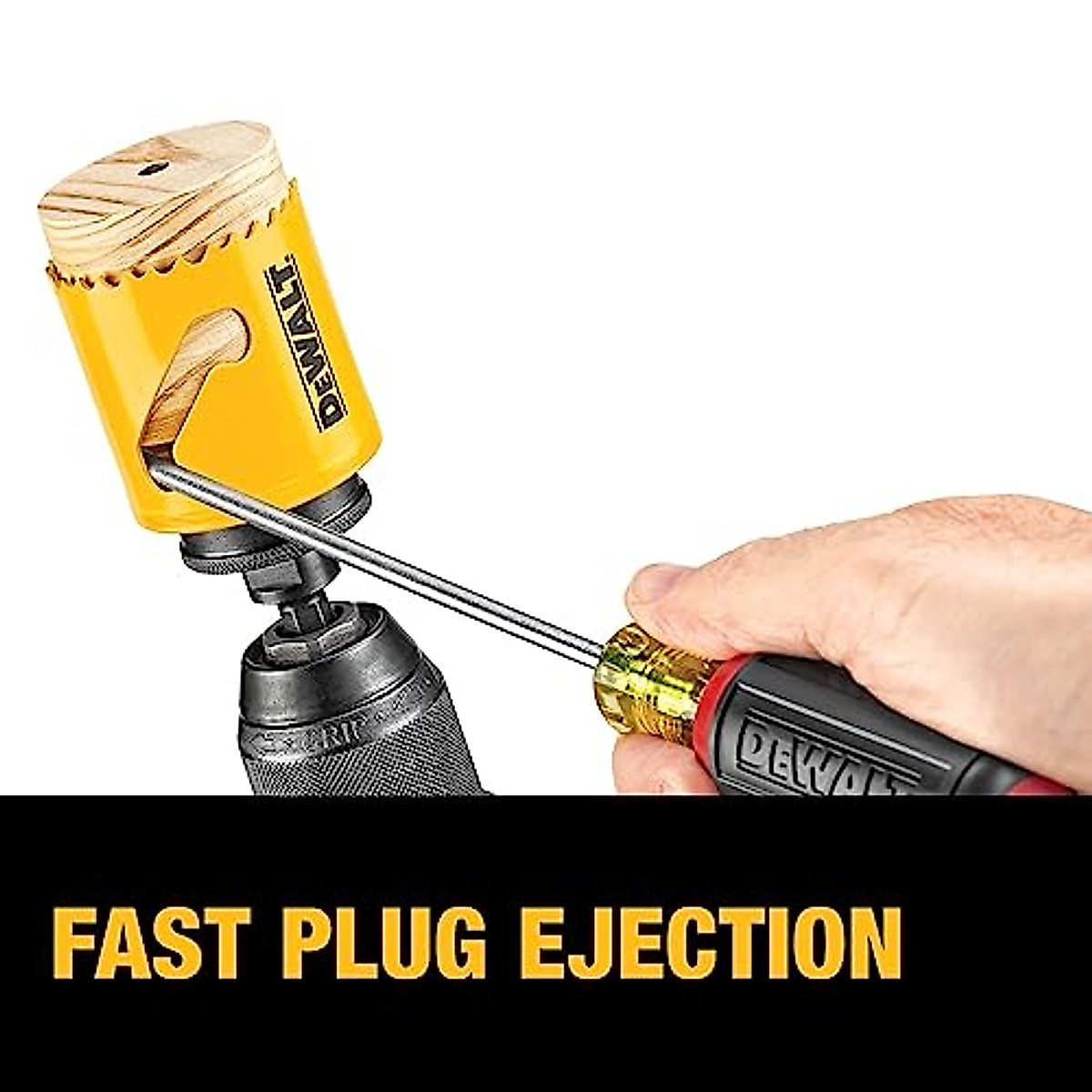 DEWALT Hole Saw Kit, 14-Piece, Includes 2 Quick Change Mandrels and Pilot Point Bits (D180005)