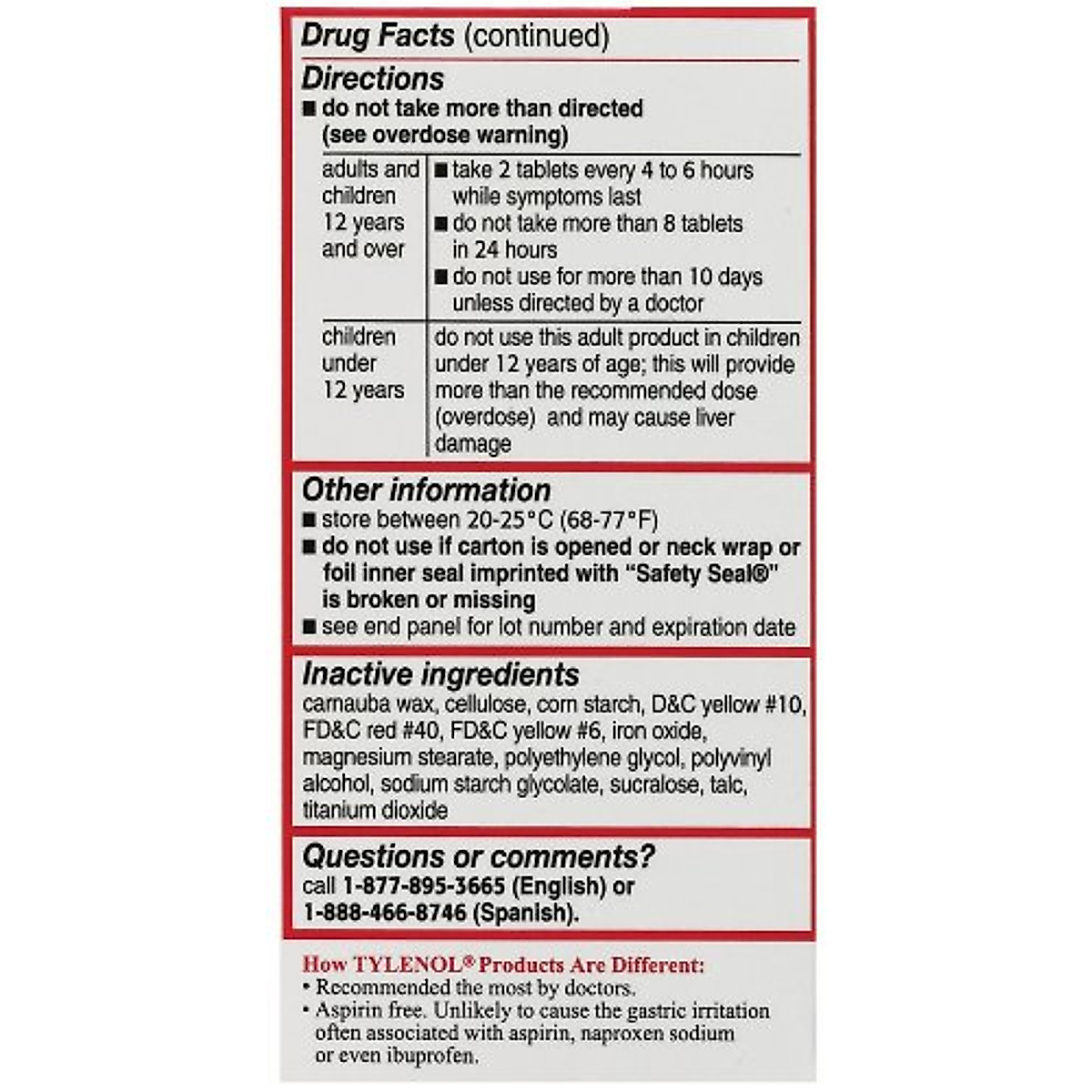 Tylenol Extra Strength EZ Tabs, 100 Count (Pack of 2)