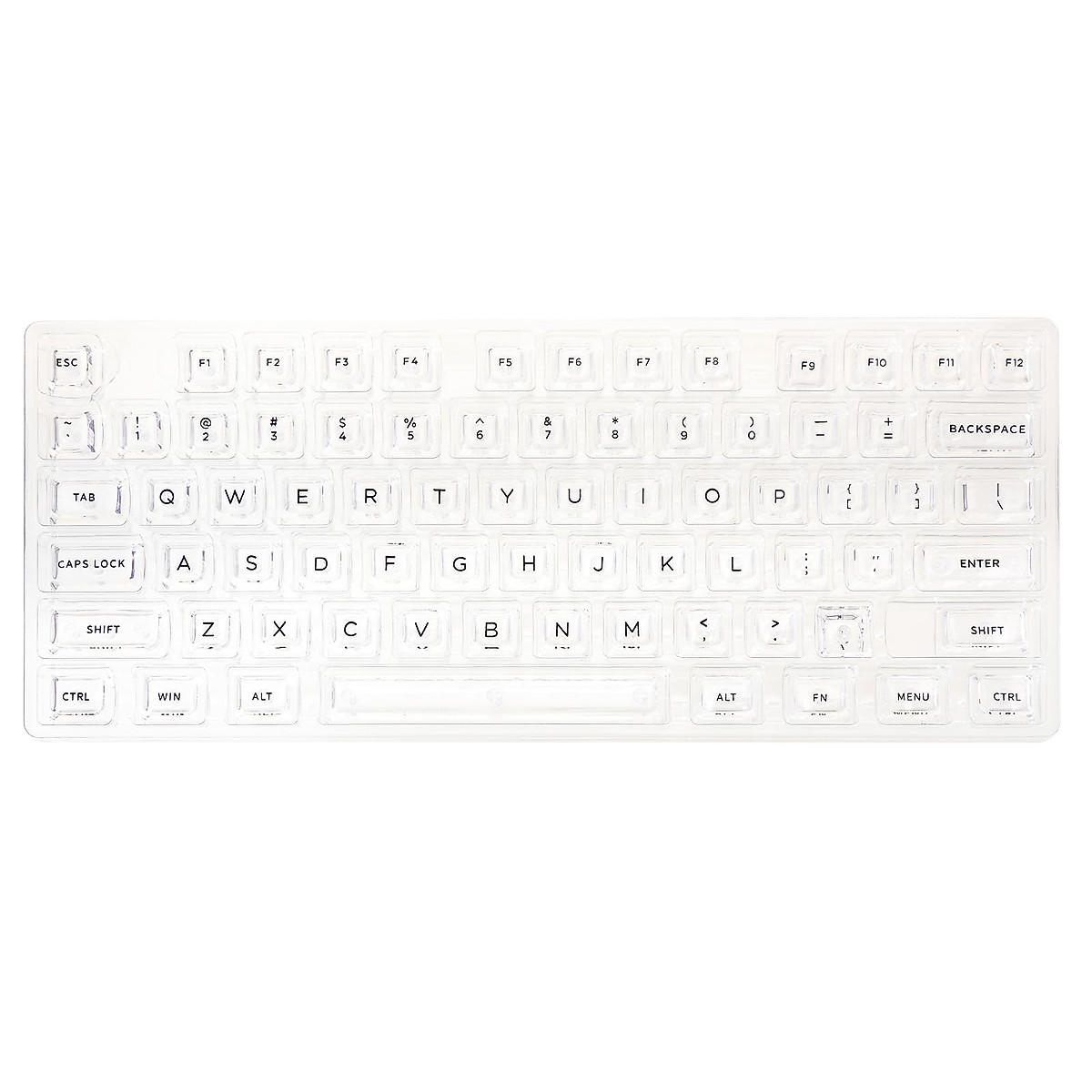 GK GAMAKAY 113 Keys Transparent PC Keycaps Set with 2.75 Shift, ASA Profile Keycaps for SN75 98% 75% Layout MX Gateron Kailh Switch Mechanical Gaming Keyboard (Amber Clear)