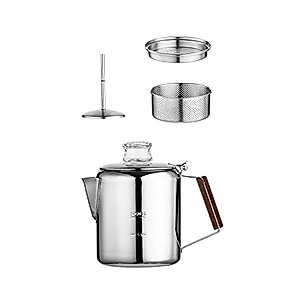 Tops 55703 Rapid Brew Stovetop Coffee Percolator, Stainless Steel, 2-6 Cup