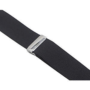 Cedrainy Suspenders For Men 1.4 Inch X Back Wide Suspender Heavy Duty Swivel Belt Loops With 4 Snap Hooks(Dark Grey)