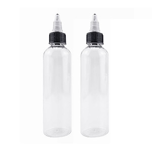 Squeeze Bottle Set, 2 Pack 120ml/90ml/60ml/30ml/15ml Plastic Condiment Squeeze Bottles for Icing, Cookie Decorating, Ketchup, BBQ, Sauces, Syrup, Condiments, Dressings, Arts and Crafts 90ML