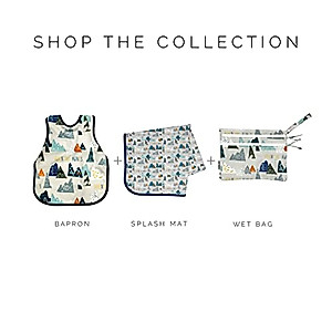 BapronBaby Adventure Awaits Bapron - No Neck Tie Safer Bib for Baby & Toddler - Soft Waterproof Stain Resistant - Machine Washable - Sz Baby/Toddler 6m-3T