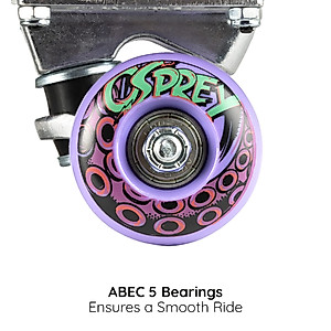 Osprey Complete Skateboards for Beginners | 31 x 8 Inch Skateboard for Kids Teens Adults with 7 Layer Canadian Maple Deck, Double Kick Concave Skateboard for Riding and Tricks, Multiple Designs