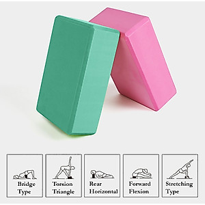 DreamHigh Yoga Block Brick Foam Sport Health Home Exercise Gym Tools 2pcs Pink