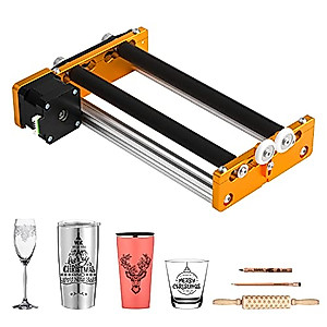 FoxAlien New Aluminum Y-axis Rotary Roller for Cylindrical Objects Curved Surface Compatible with CNC Router Engraving Machines Reizer, Reizer Mega, Masuter, Masuter Pro
