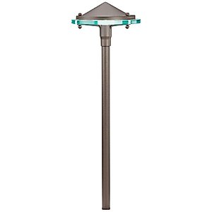 Kichler 15317AZT Path & Spread 1-Light 12V, Textured Architectural Bronze