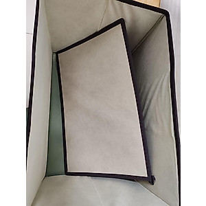 lonmercaite Pack of 4, foldable storage box, non-woven fabric, flip storage box, with handles, clothing, toys, home wardrobe storage and organizing box (9x9x14inch) (off white 4pcs)