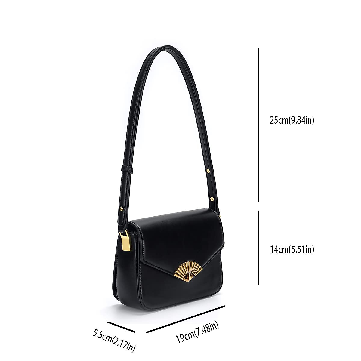 Handbags for Women PU leather Hobo Handbags with Fan Shoulder Crossbody Handbags