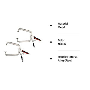 Monster & Master 18" C-clamp Locking Pliers with Swivel Pads, 2-Piece, MM-CP-007x2